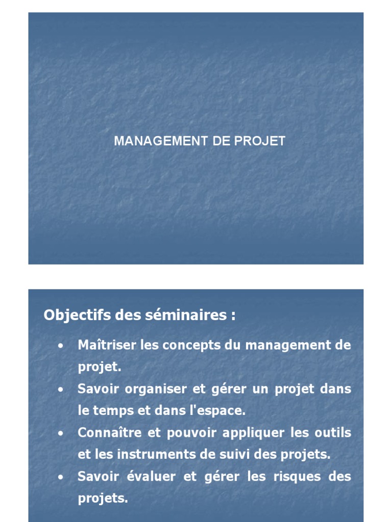 Concepts clés du management de projet | PDF | Gestion de projet | Business