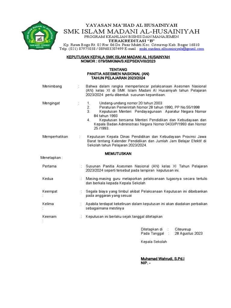 SK Panitia Anbk 2023 | PDF