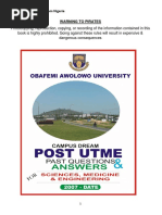 UNIDEL Post UTME Past Questions For Nursing Science PDF | PDF | Salt ...