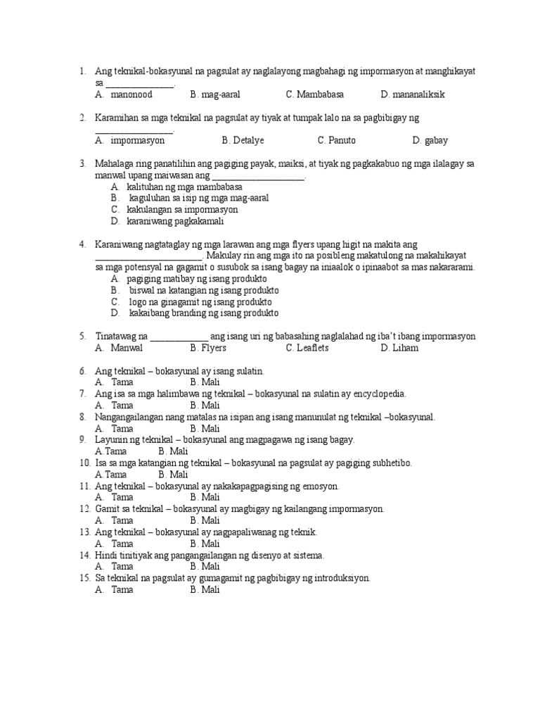 Piling Larang Exam | PDF