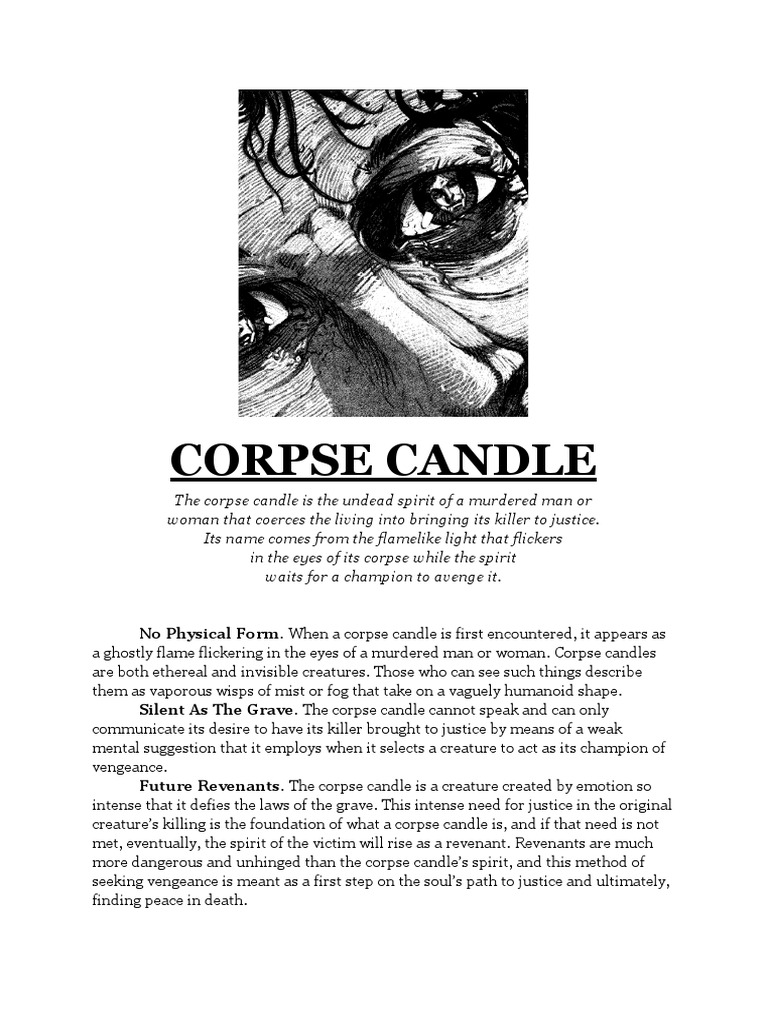 Corpse Candle | PDF | Fires | Candle