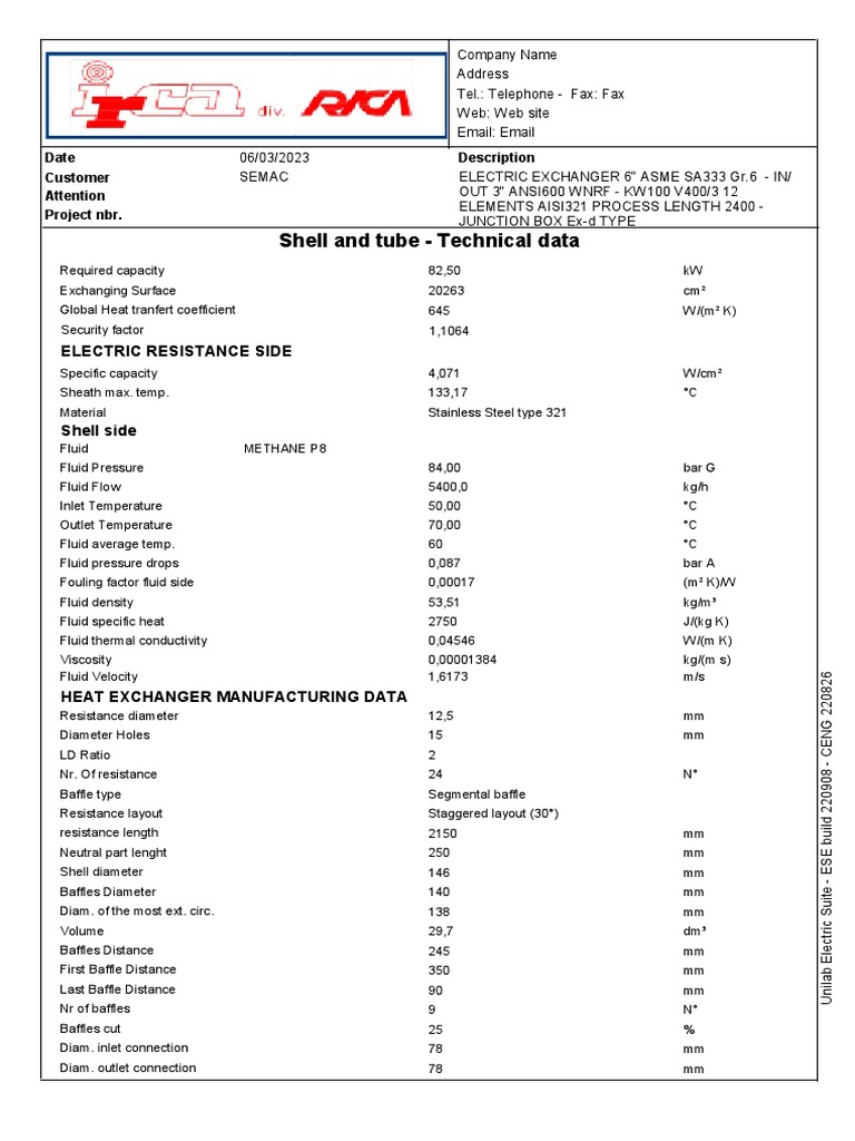 Process Data Sheet - Rev.01 | PDF | Electrical Resistance And ...
