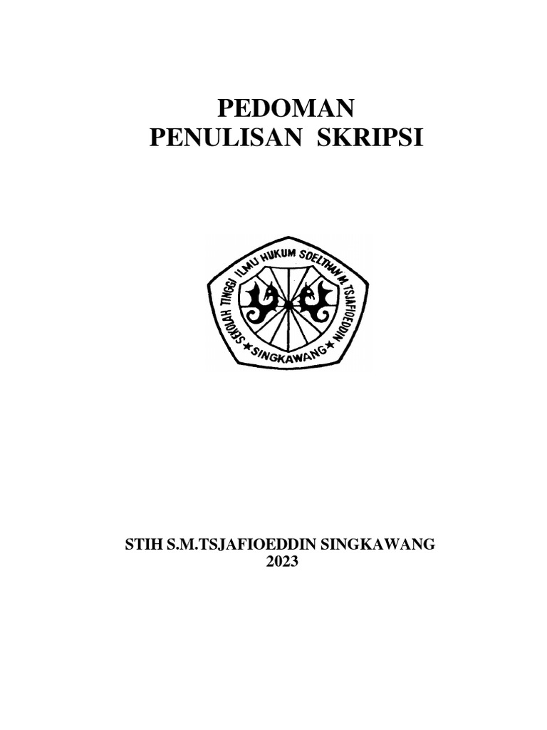 Pedoman Penyusunan Skripsi STIH | PDF