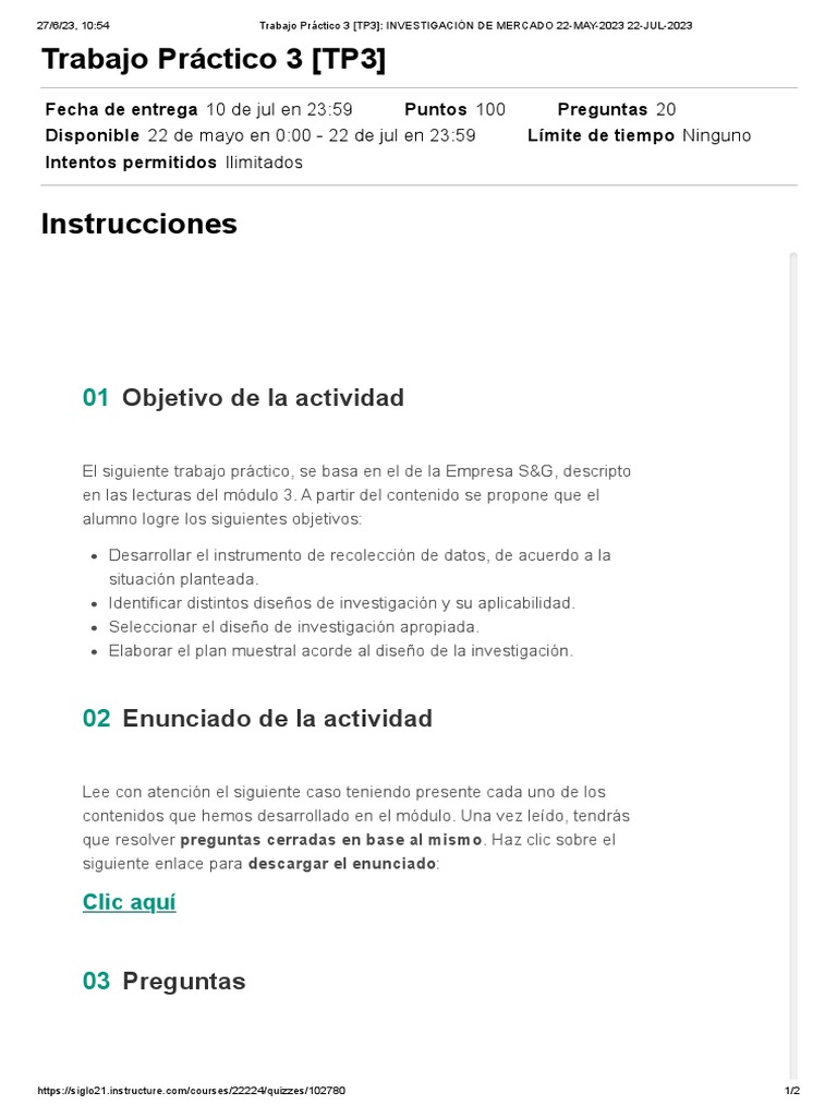 Trabajo Práctico 3 (TP3) 83.33% | PDF | Aprendizaje