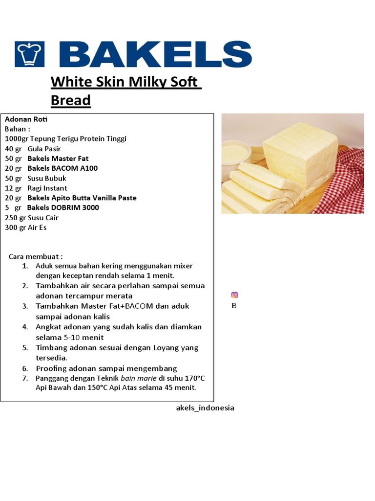 White Skin Milky Soft Bread by Rendy | PDF