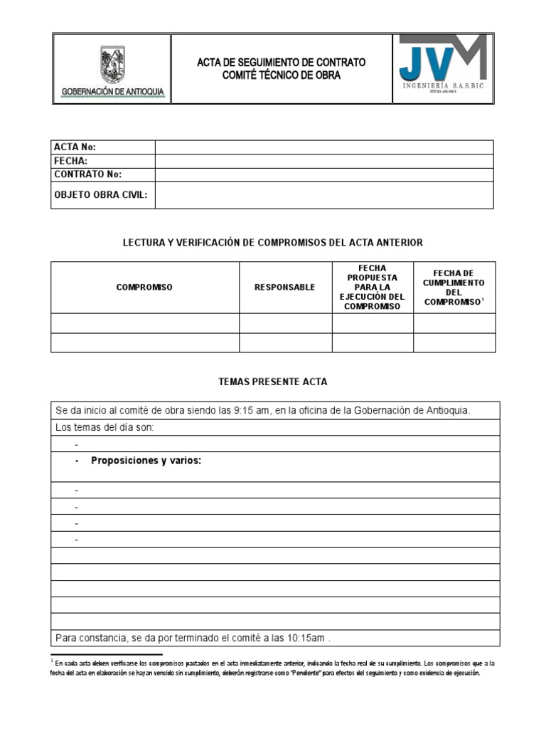 Acta de Comité | PDF