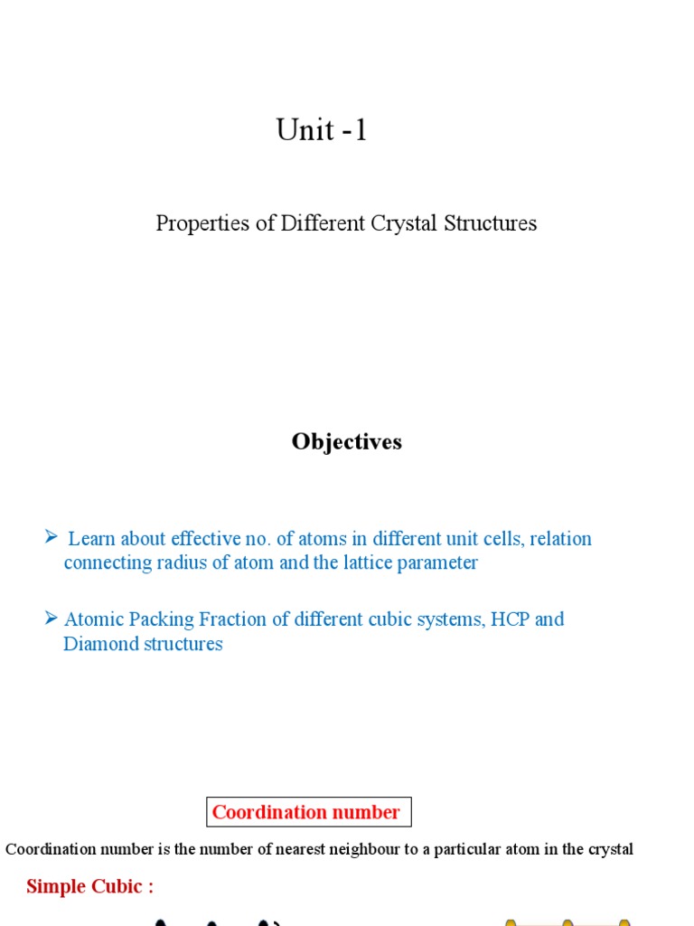 Topic 2 - Atomic Packing Fraction | PDF | Crystal Structure | Gallium ...