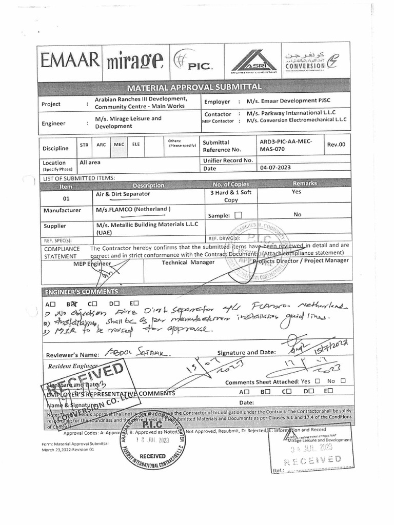 Approval Emaar Mirage As | PDF