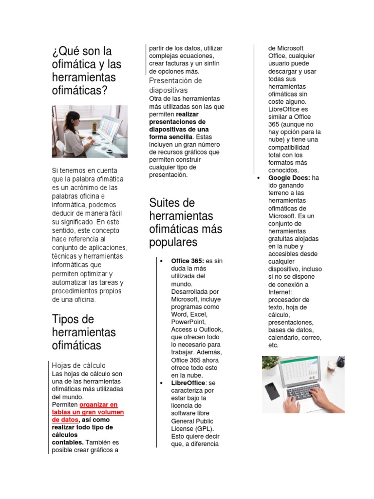 Taller. Utilización de Las Herramientas de Ofimática. Realizar Un ...