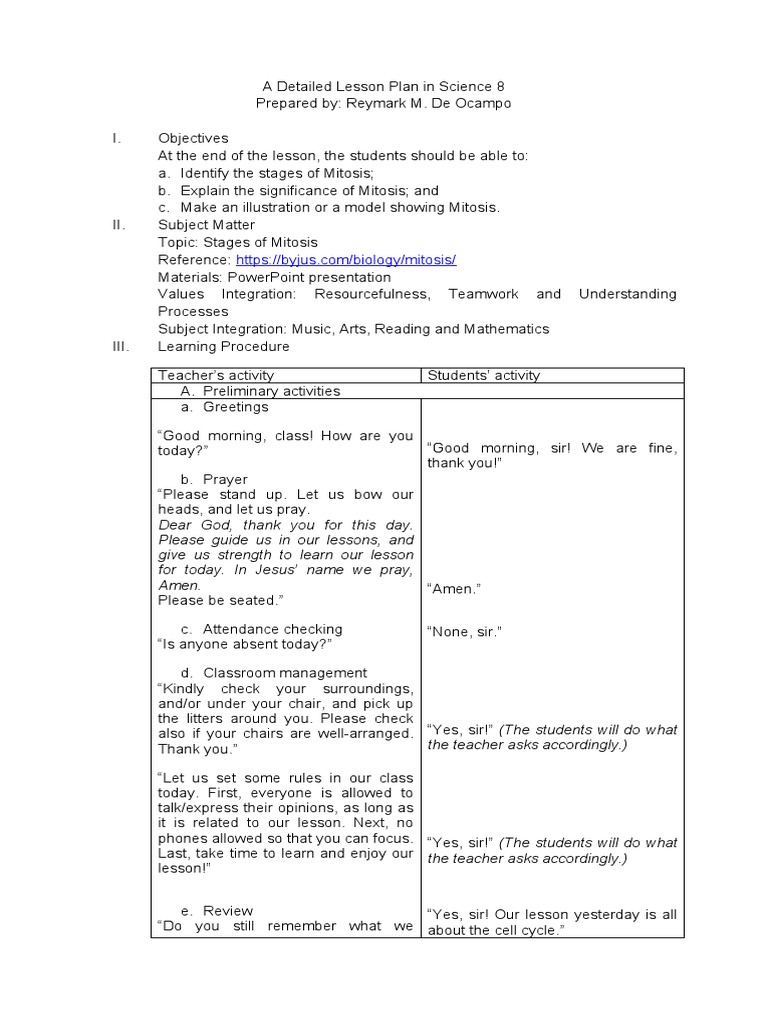 DLP Mitosis | PDF | Mitosis | Cell Cycle