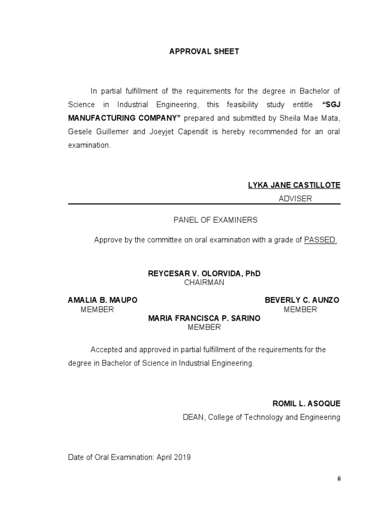 Approval Sheet | PDF