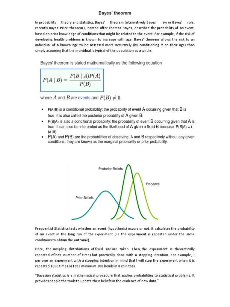Bayes Theorem | PDF | Probability | Epistemology Of Science