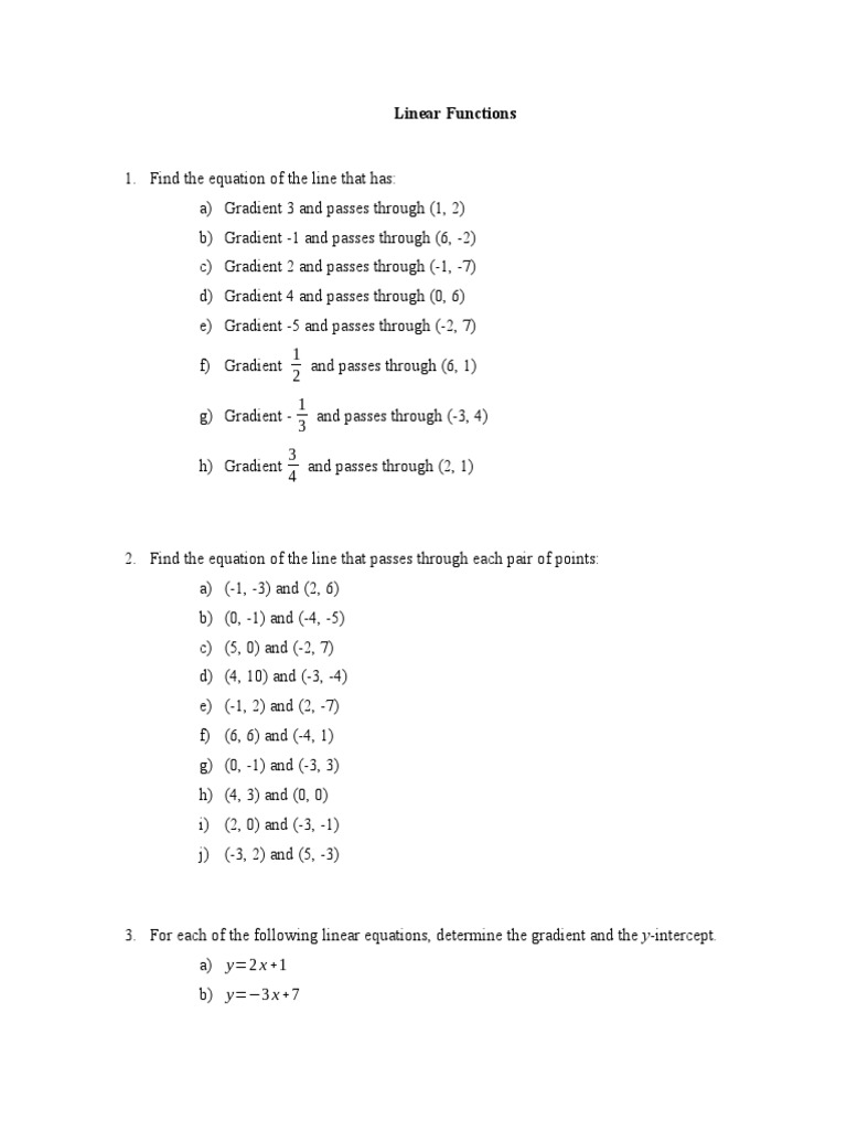 Linear Functions | PDF | Differential Calculus | Mathematical Physics