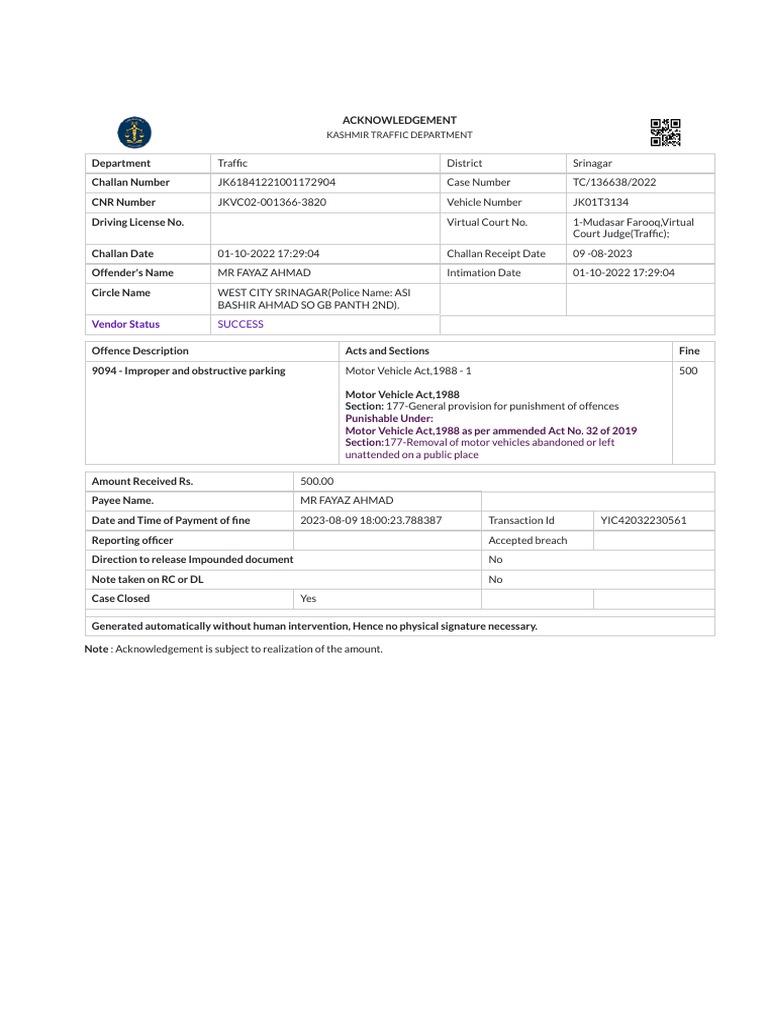 Virtual Court - Home | PDF | Traffic Ticket | Crimes
