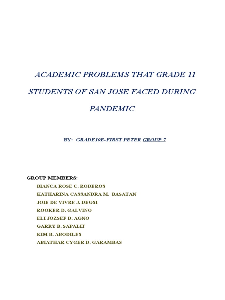Research Chapter 1 Draft Pdf Pandemic Distance Education