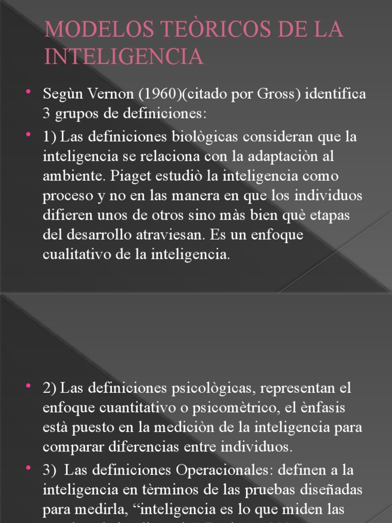 MODELOS TEÿRICOS DE LA INTELIGENCIA | PDF | Inteligencia | Cociente de inteligencia