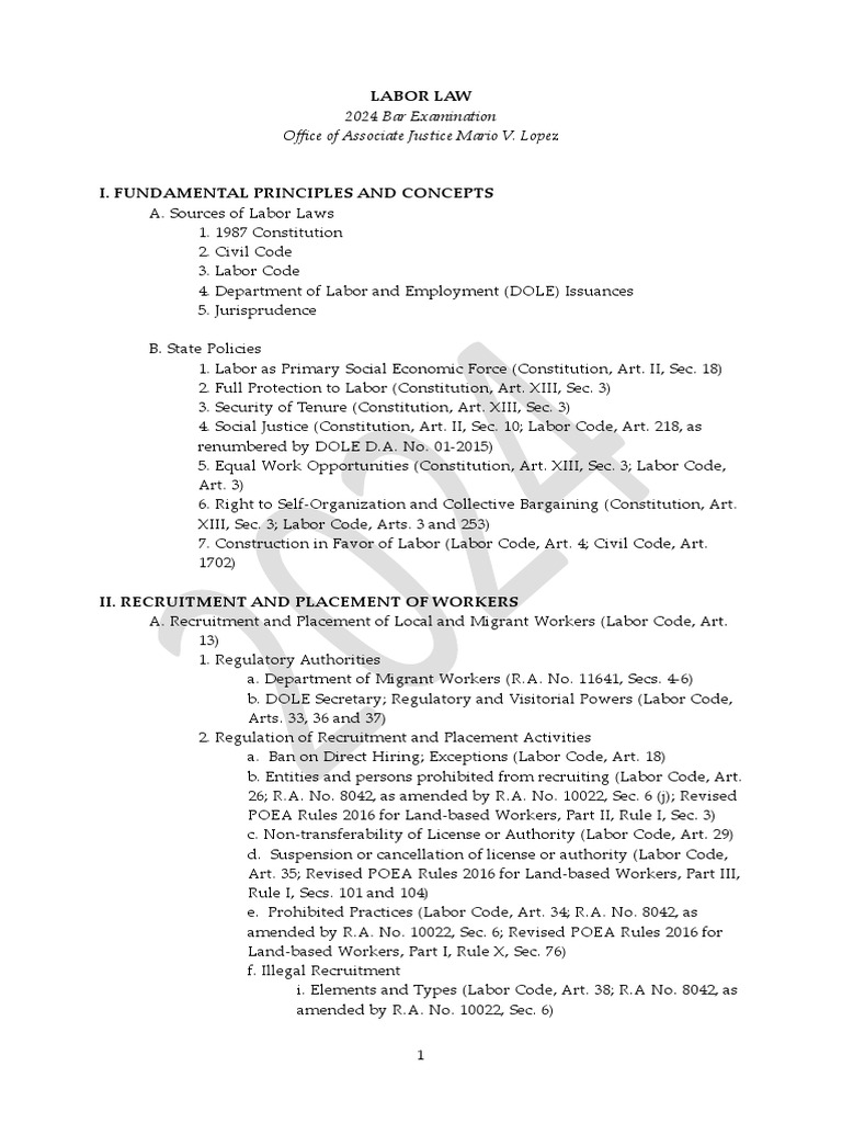 Labor Law | PDF | Labour Law | Welfare