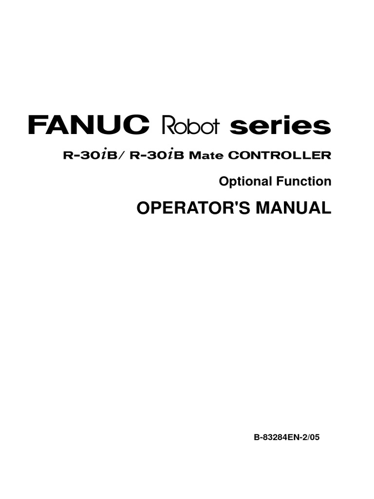 R-30iB Basic Operator Manual (B-83284EN-2 05) (Optional Function ...