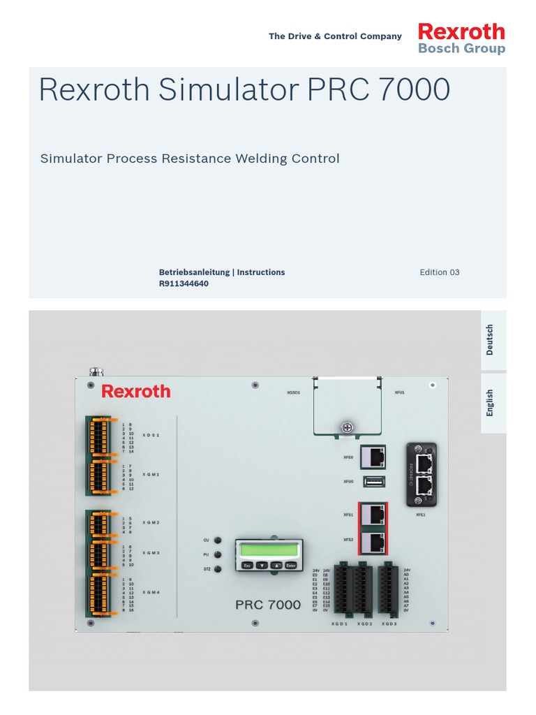 Rexroth Simulator PRC 7000 Instructions R911344640 03 | PDF