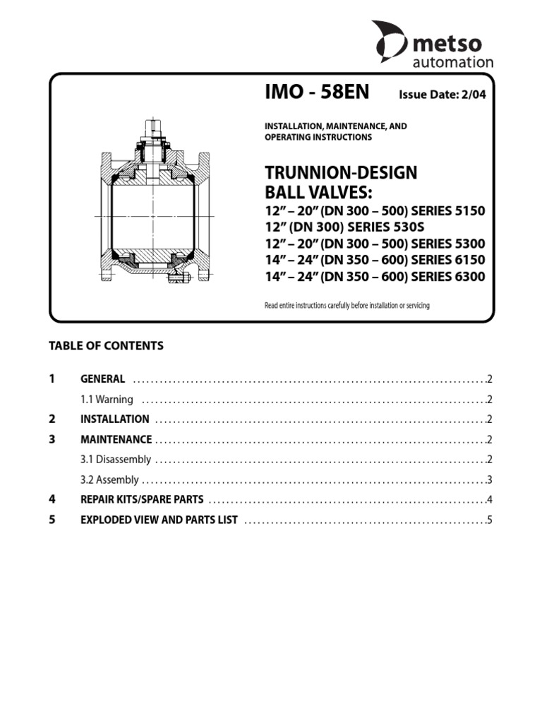 Imo 058en | PDF | Valve | Bearing (Mechanical)