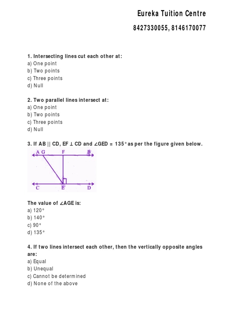 T - Lines | PDF | Angle | Geometry