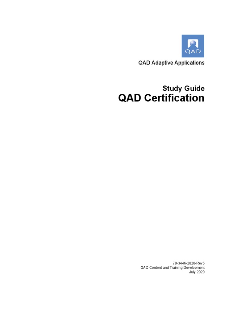 QAD Certification StudyGuide | PDF | Information Technology | Computing