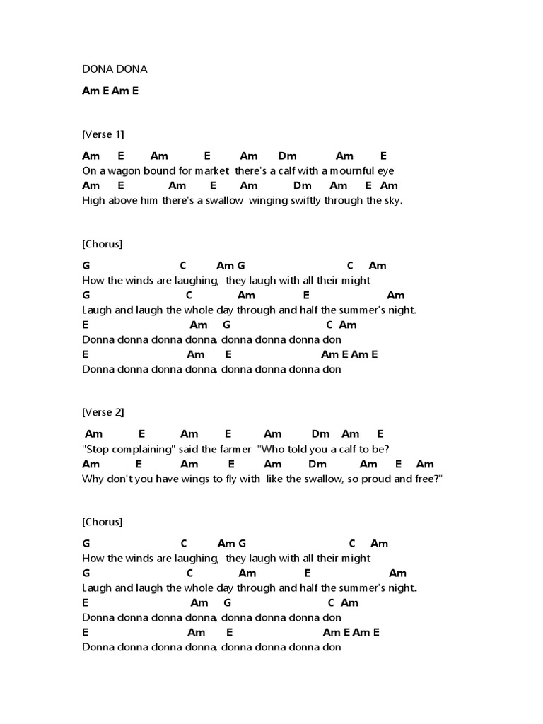 Dona Dona | PDF | Poetry