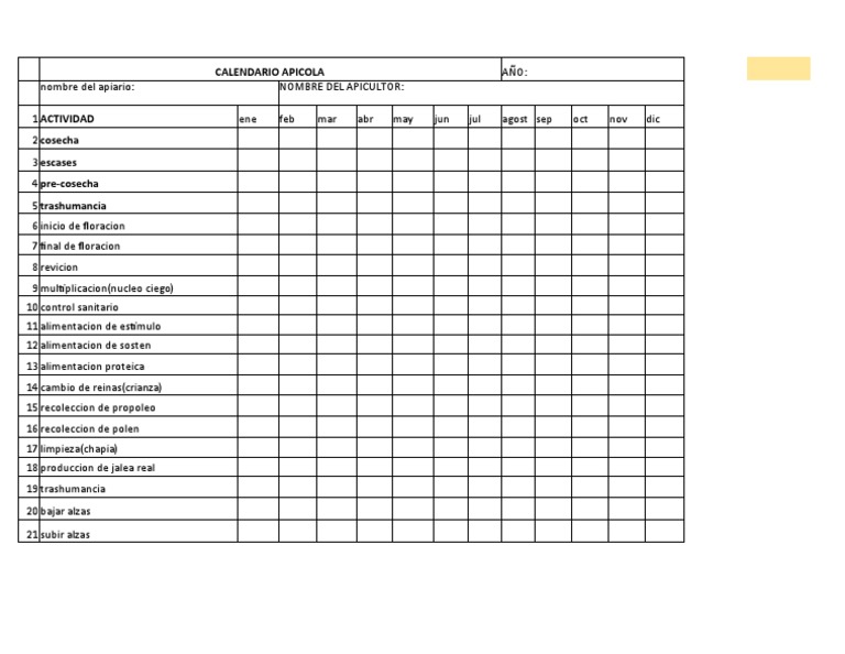 Calendario Apicola | PDF Calendario Apicola | PDF