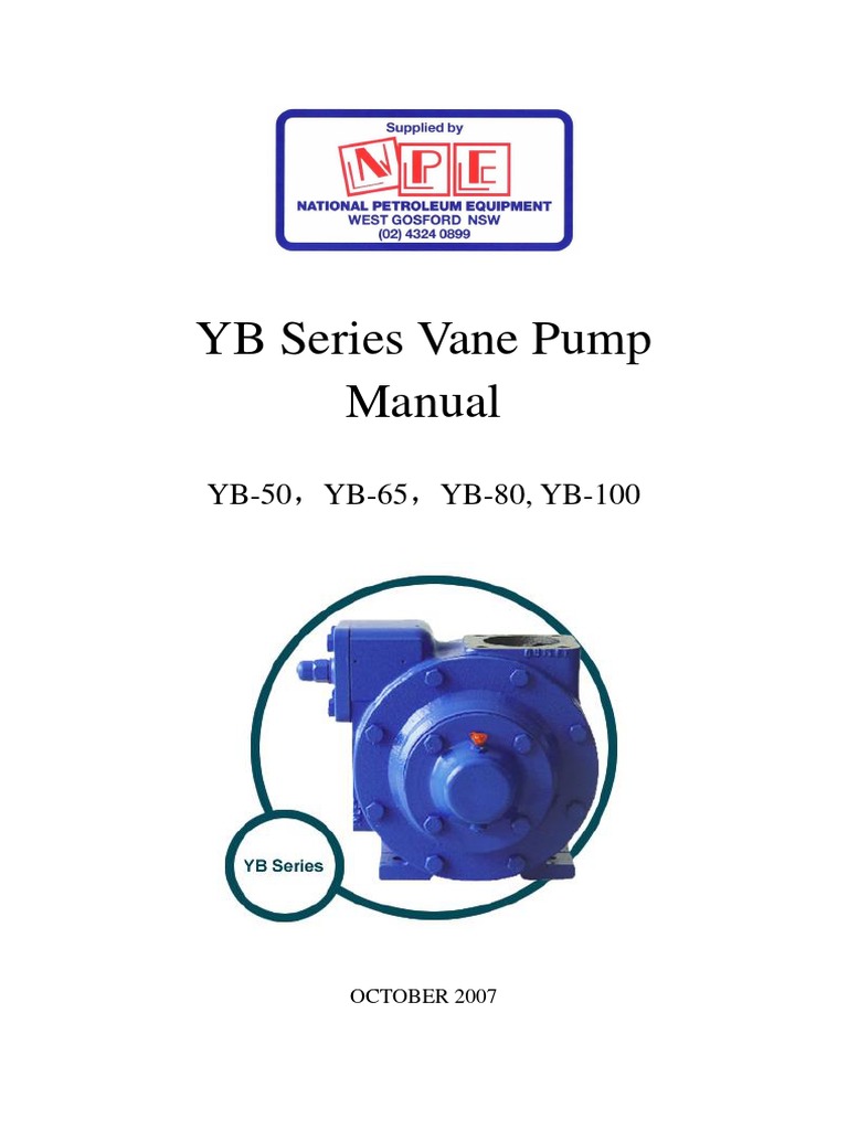 Yb Series Pump Manual | PDF | Valve | Bearing (Mechanical)