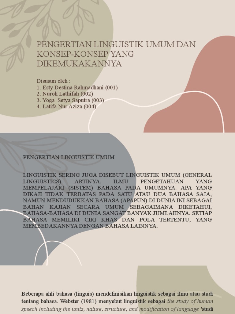 Konsep Dasar Linguistik Umum | PDF
