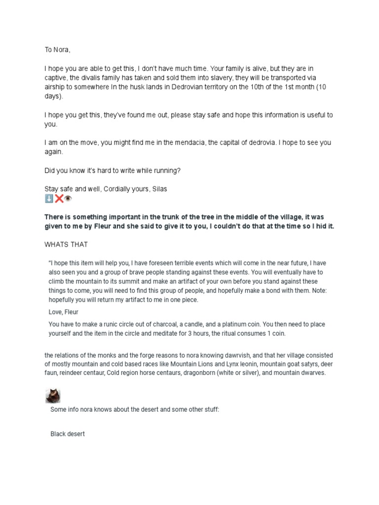 Nora's Letter | Download Free PDF | Desert
