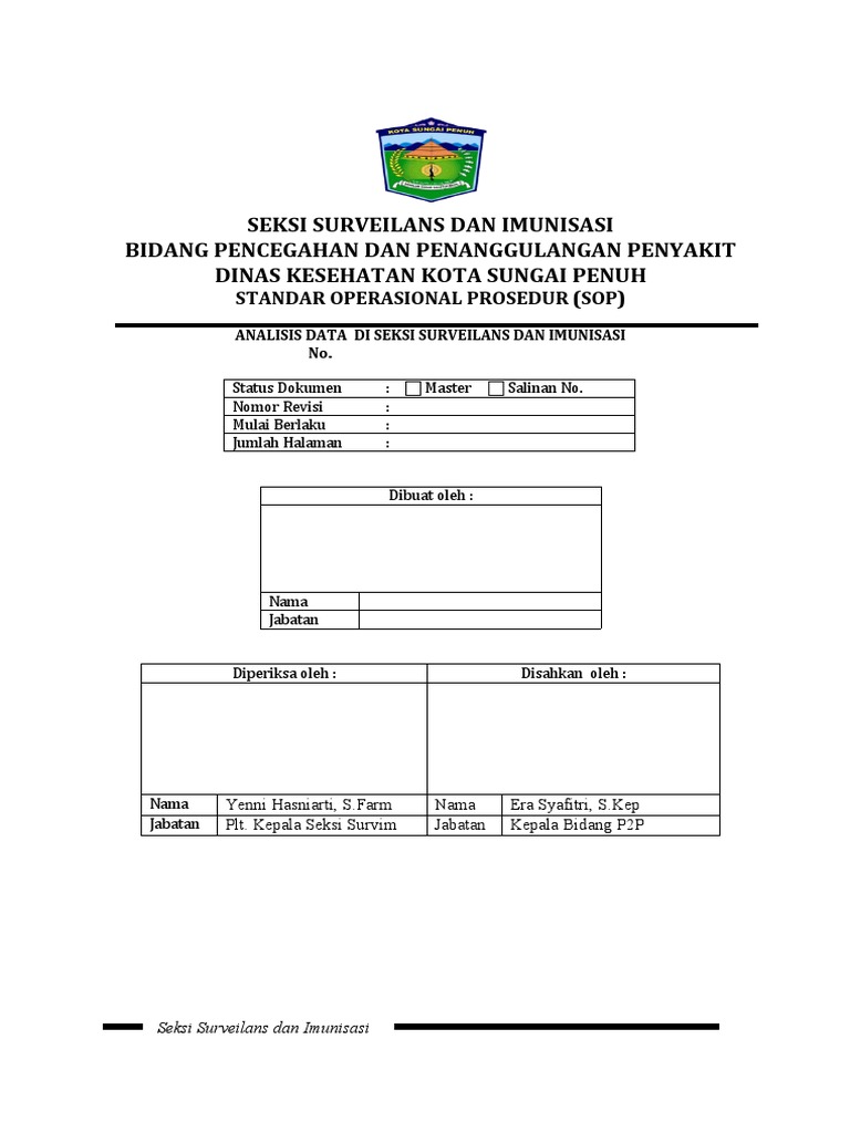 3 Sop Analisa Data Di Seksi Survim | PDF