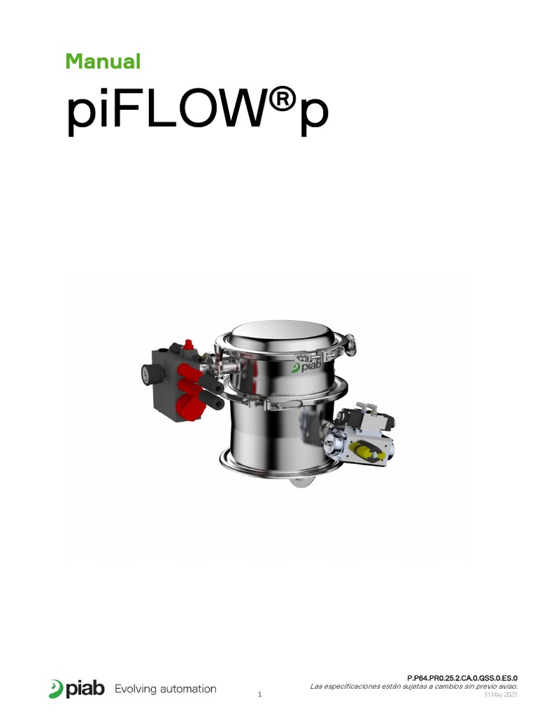 piFLOW®-P P64 PR0 25 2 CA 0 QSS 0 ES 0-Manual | PDF | Bomba | Vacío