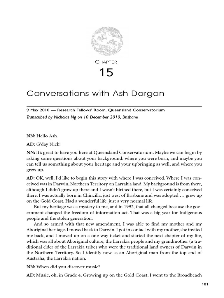 Conversation With Ash Dargan | PDF | Social Science | Art