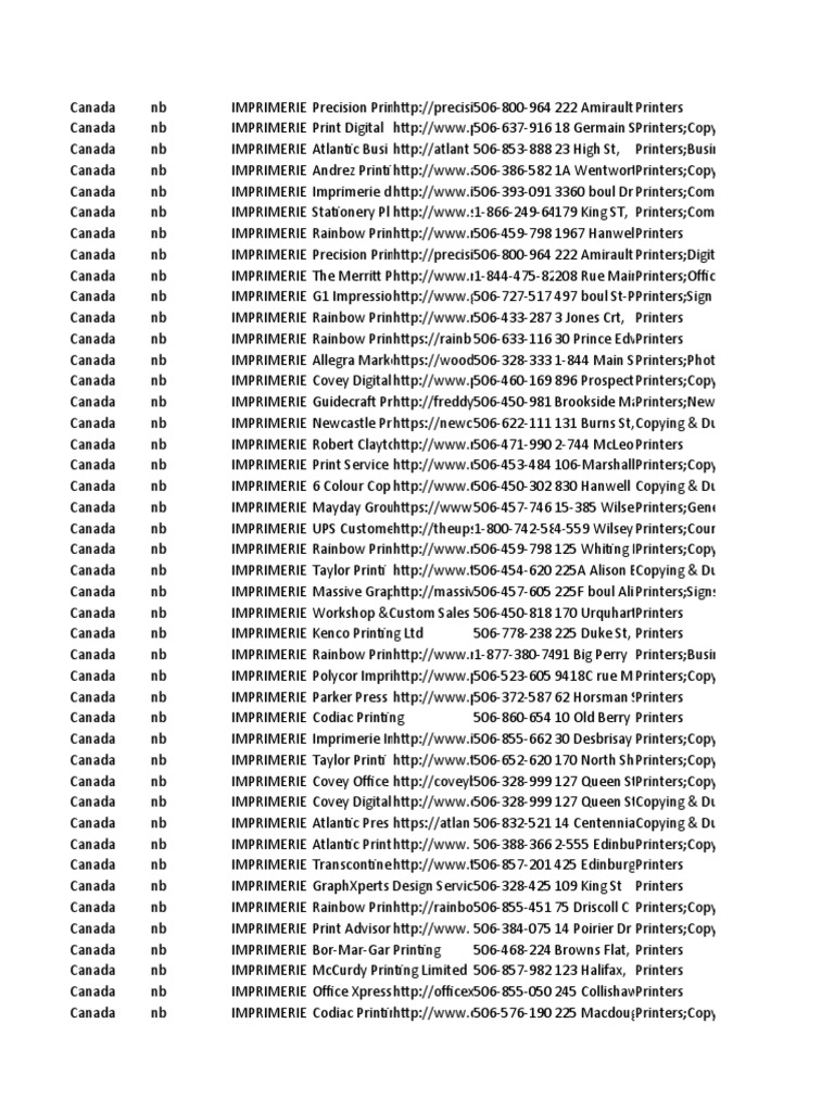 Liste Entreprise S | PDF