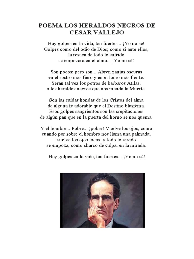 Poema Los Heraldos Negros de Cesar Vallejo | PDF