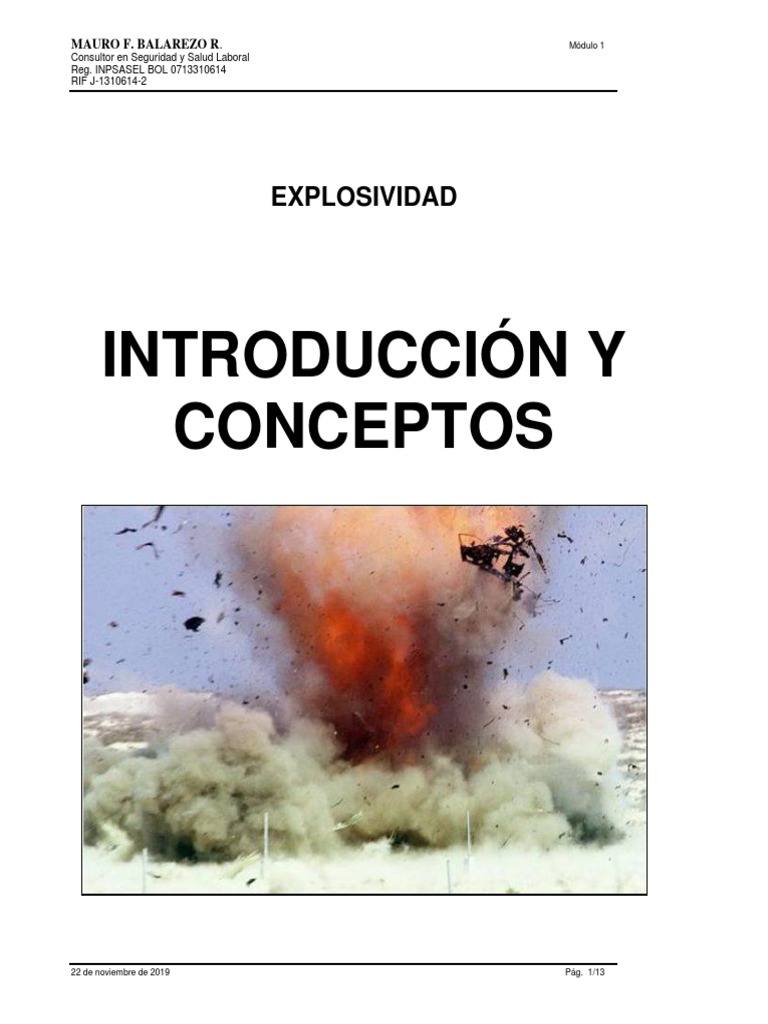 Explosividad M1 | PDF | Combustión | Calor