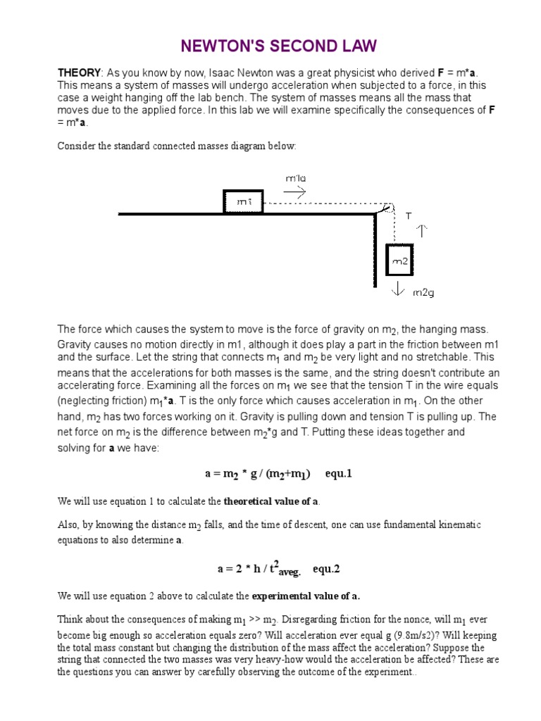 Newton Second Law | PDF | Force | Newton's Laws Of Motion