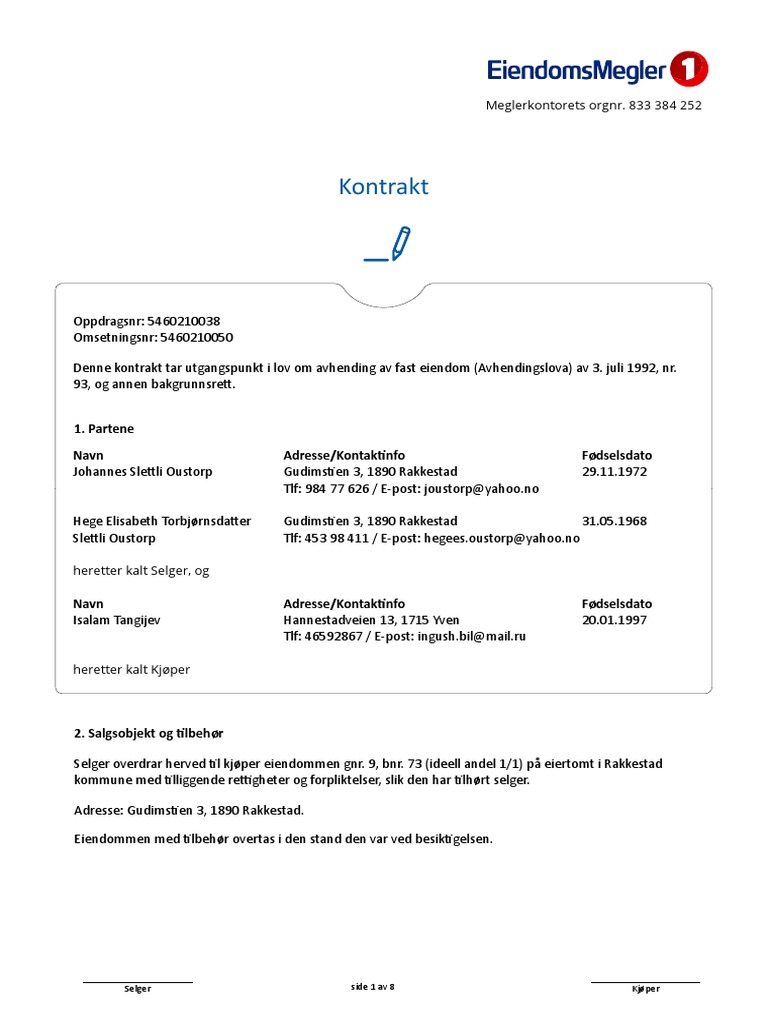 Signert Kontrakt | PDF