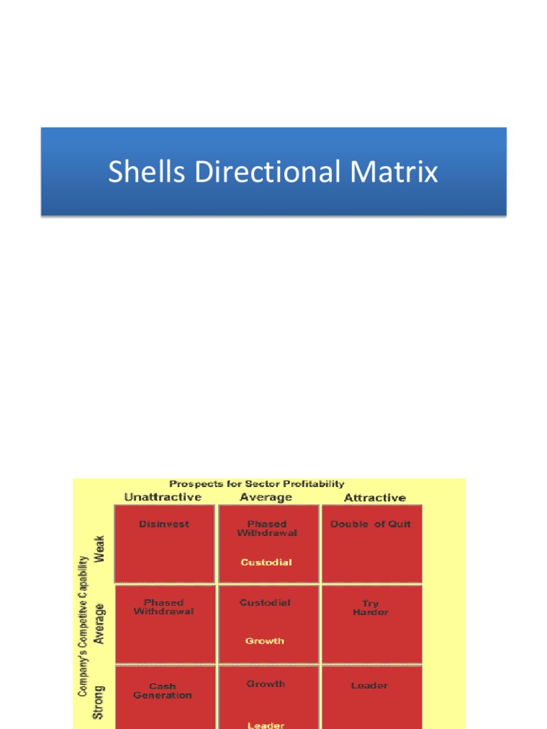 Shells Directional Matrix | PDF | Market (Economics) | Economies
