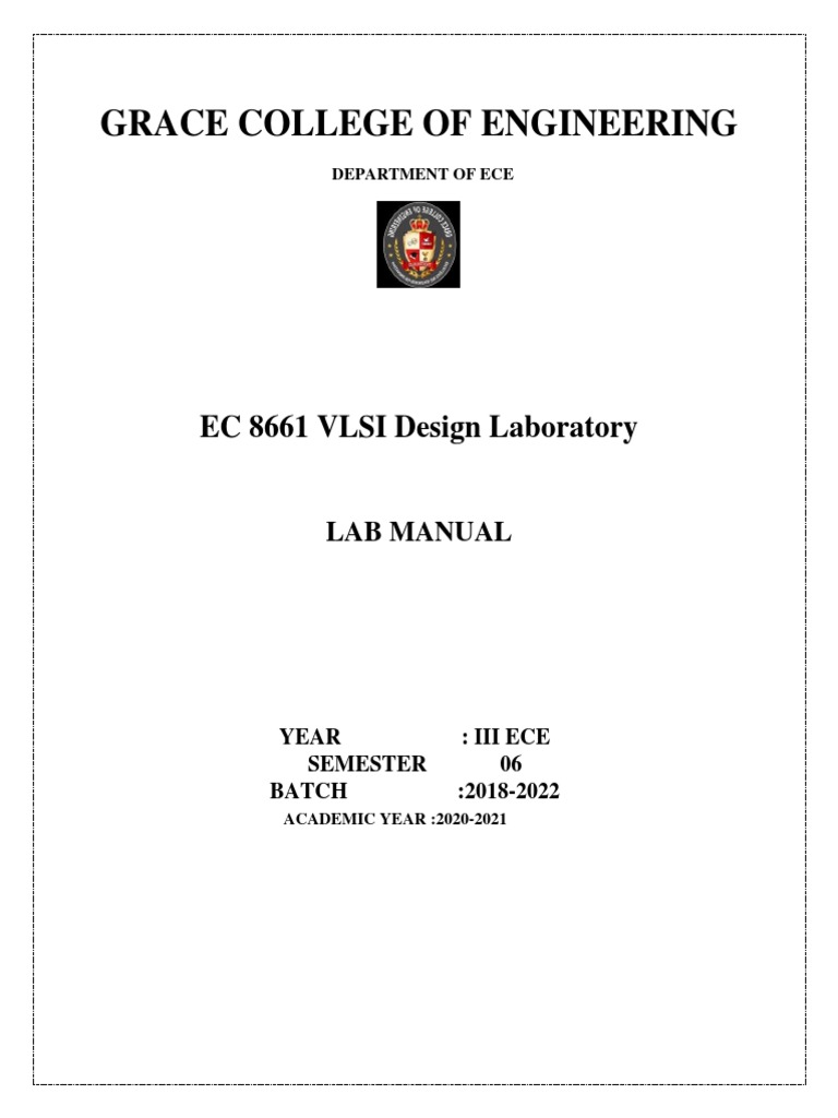 Vlsi Lab Manual - 2022 | PDF