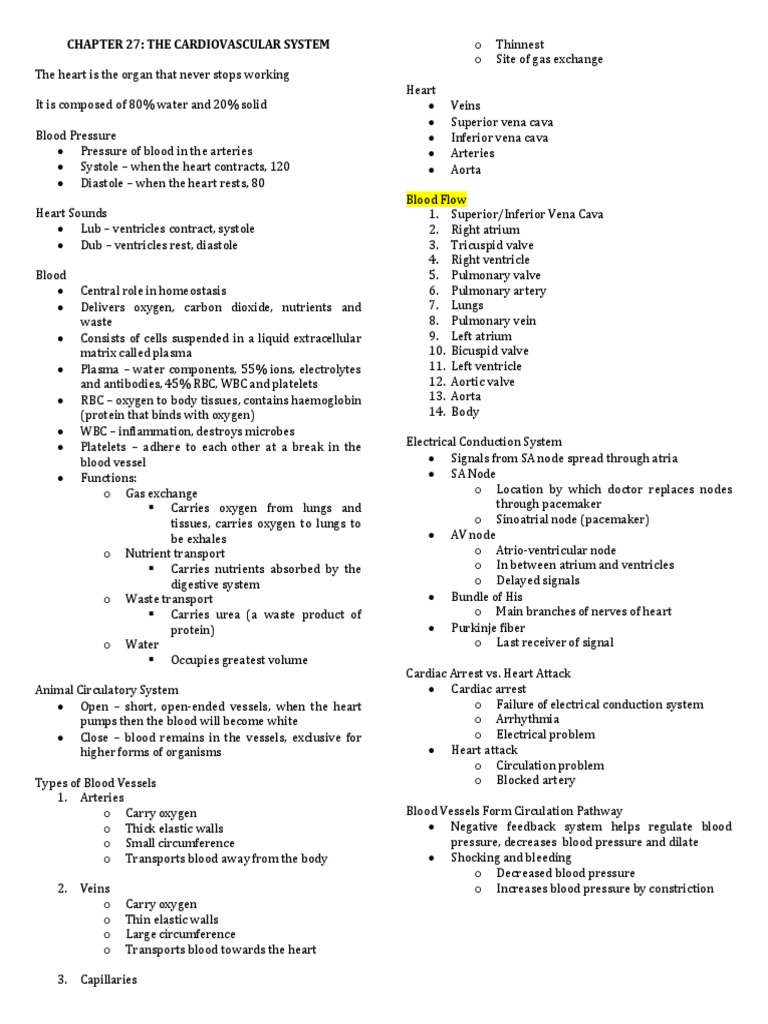 BIOLOGY-Cardiovascular System | PDF | Heart | Heart Valve