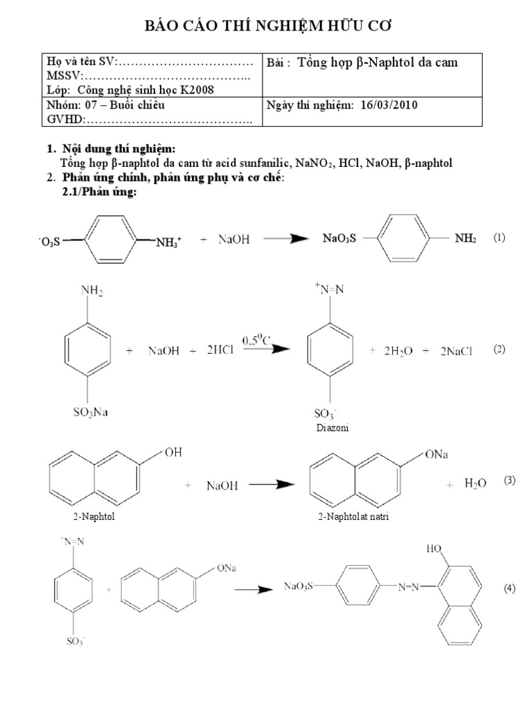 Báo Cáo Thí Nghi - M H - U Cơ 1 | PDF