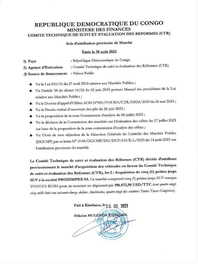 Attribution PRODIMPEX PDF | PDF