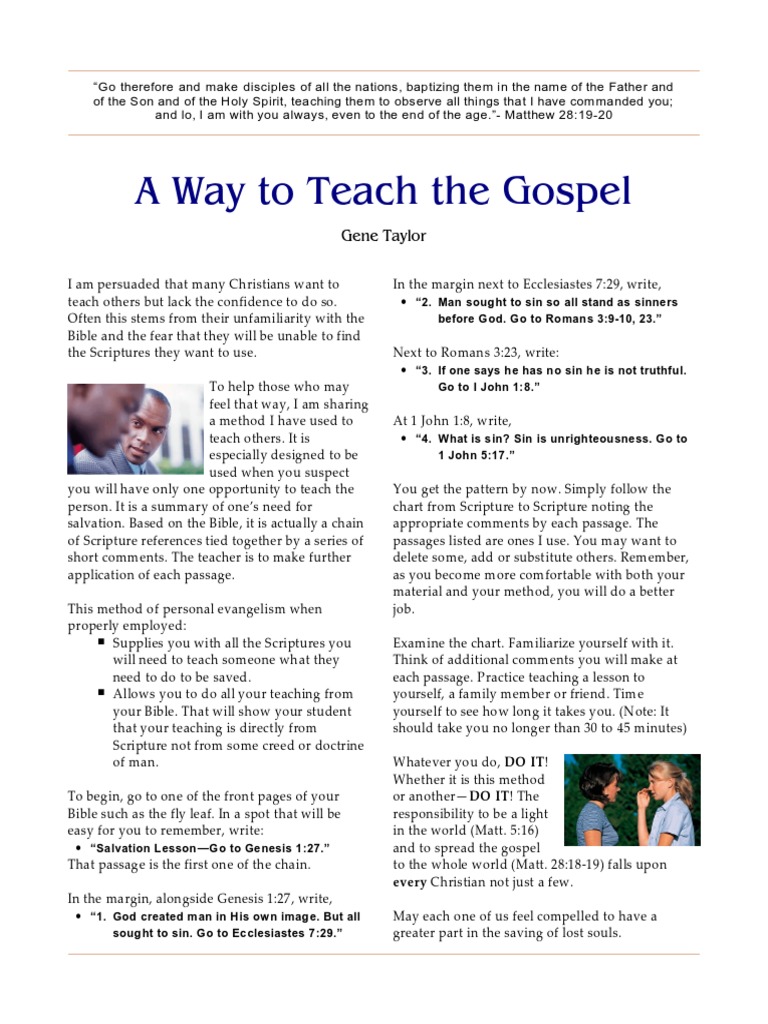 Way-To-Teach Sinners | PDF | Jesus | Baptism