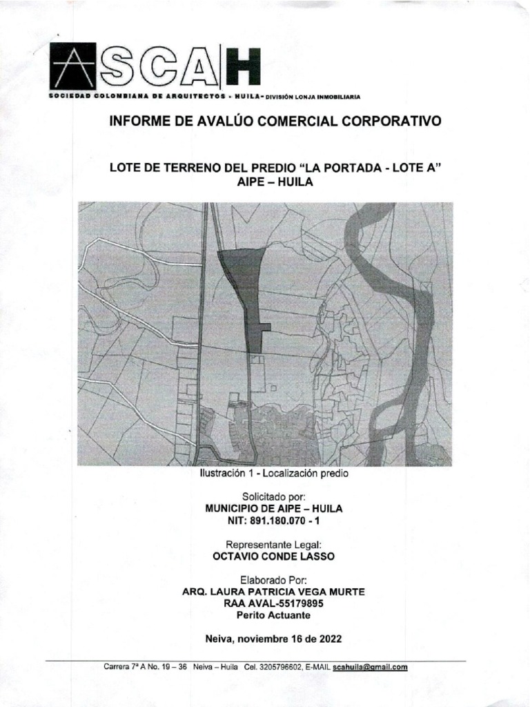 Informe de Avaluo | PDF