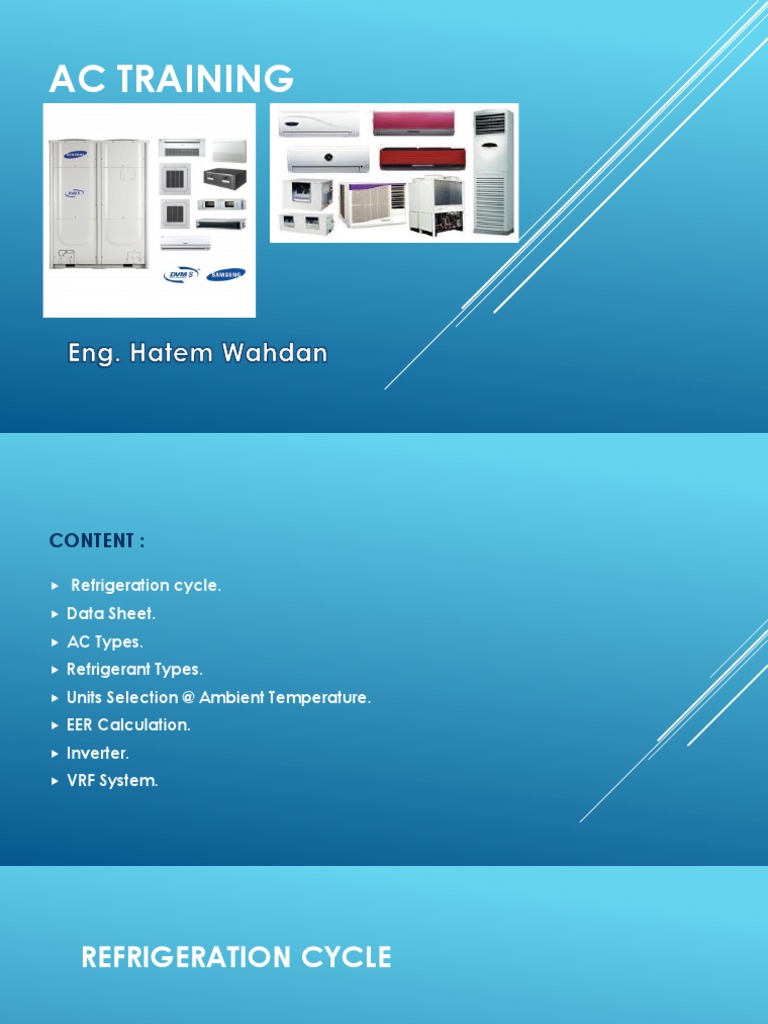 AC Training | PDF | Air Conditioning | Sustainable Building