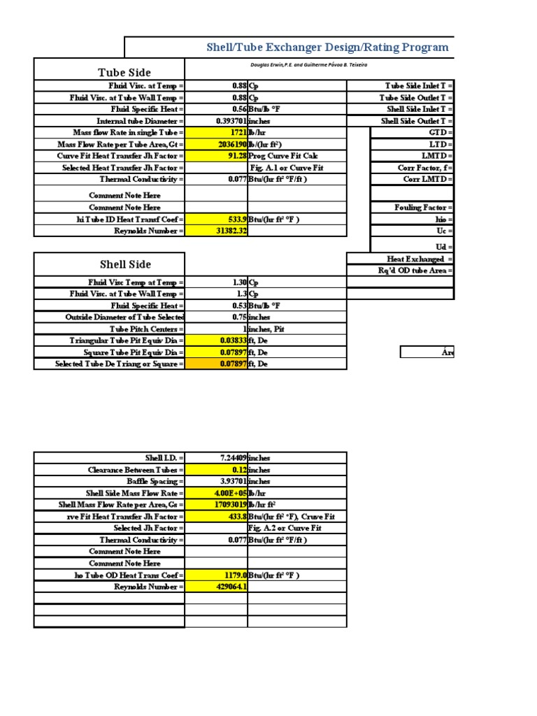 CHPT 5 ST Excel Heat Exch - Edit - 2 | PDF | Heat Exchanger | Fluid Mechanics
