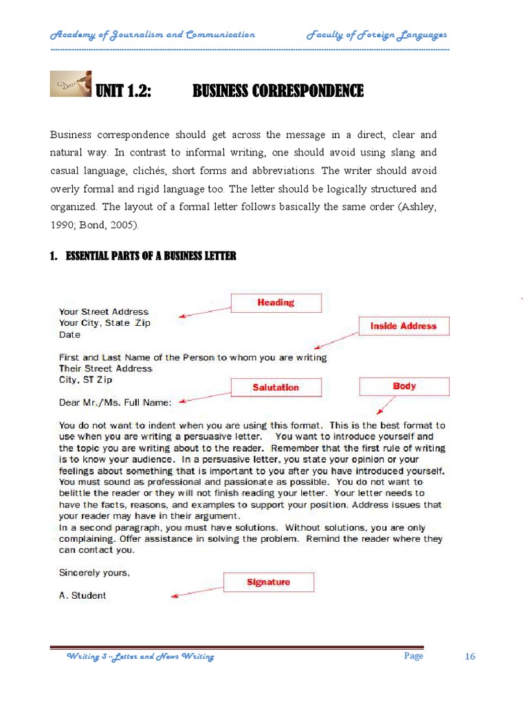 Business Letter Writing Guide | PDF | Text | Written Communication