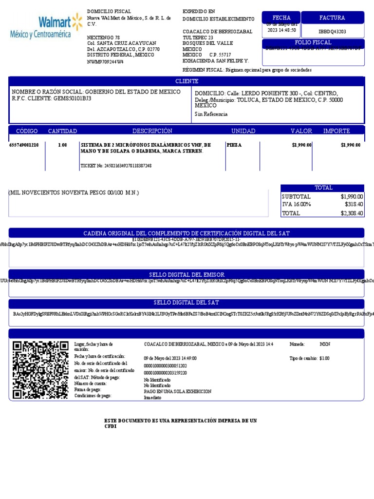 Factura Walmart | PDF